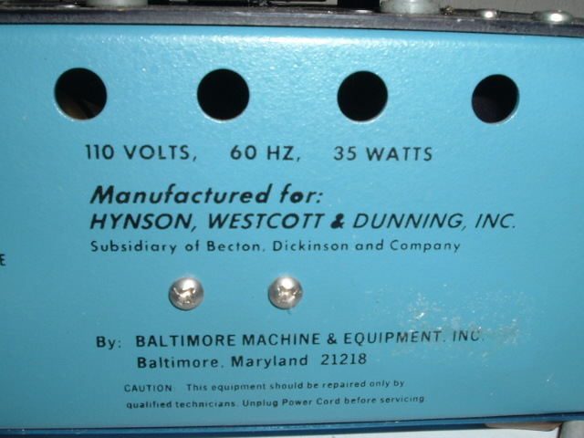 HYNSON WESTCOTT DUNNING CARD TEST ROTATOR / MIXER MODEL 51+ EXTENSION ...