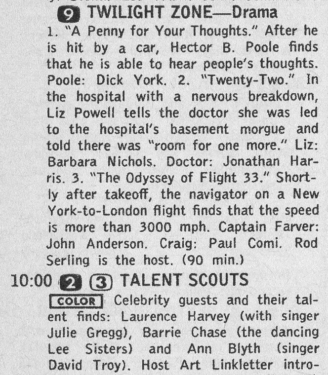 1966 TV AD~TALENT SCOUTS SINGER JULIE GREGG DAVID TROY THE DANCING LEE ...