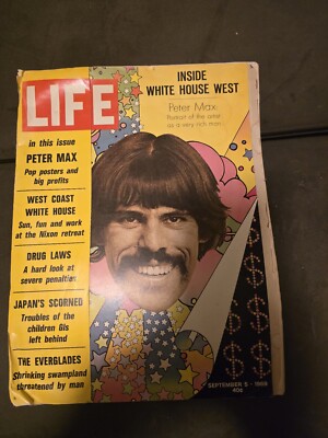Vintage Life Magazine September 5 1969 Peter Max With Fold Cover!! | eBay