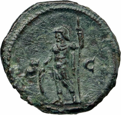 TRAJAN DECIUS Authentic Ancient QUADRANS As or SEMIS Roman Coin MARS ...