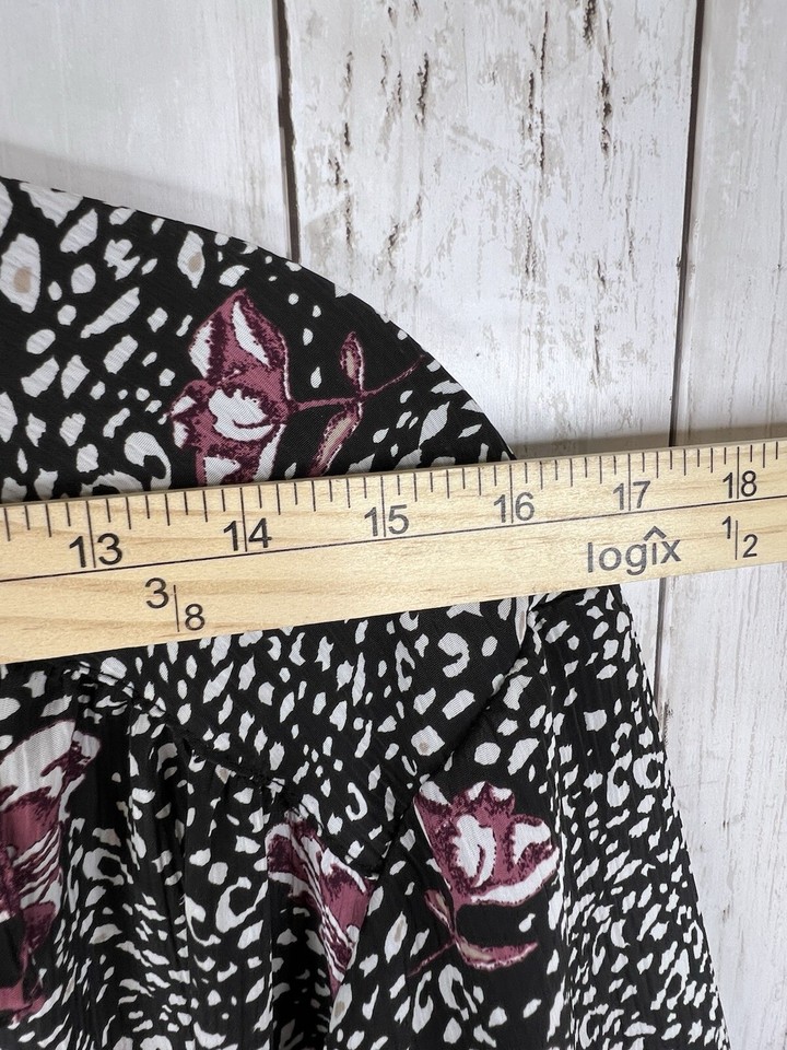 DonnKenny Shirt 2X Button Up Plus Blouse Abstract Print Short Sleeve ...