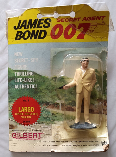 JAMES BOND 007 LARGO CRUEL ONE-EYED VILLAIN GILBERT FIGURE NO. 8 - NOS ...