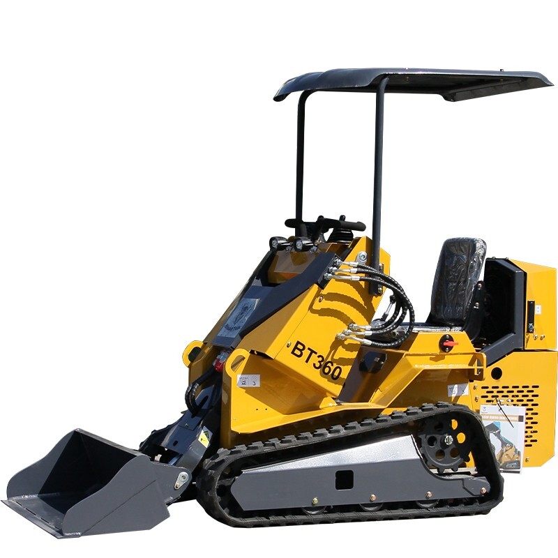 2025 Mini Skid Steer Loader Cab Ride-On Track Gasoline Engine Outdoor ...