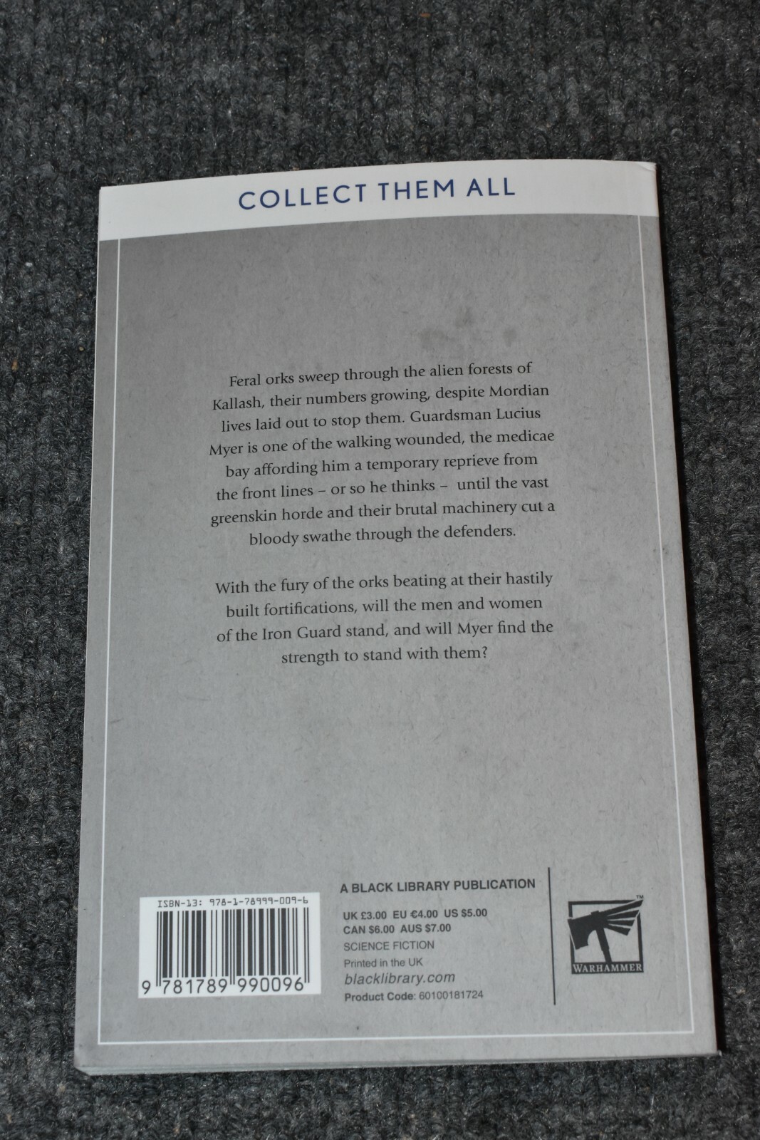 1st Ed Iron Resolve Steve Lyons UNREAD Trdprbk Warhammer 40k Novella ...