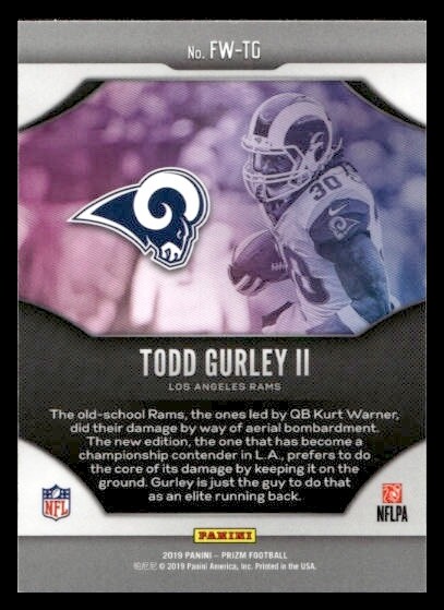 2019 Panini Prizm #FW-TG Todd Gurley II Los Angeles Rams | eBay