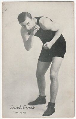 Boxing - Leach Cross, L/Weight - c1921 Exhibit Supply Co Postcard ...