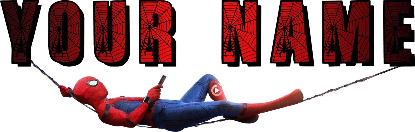Spider-man Personalised Custom Name Decal Wall Sticker Superhero Decor ...