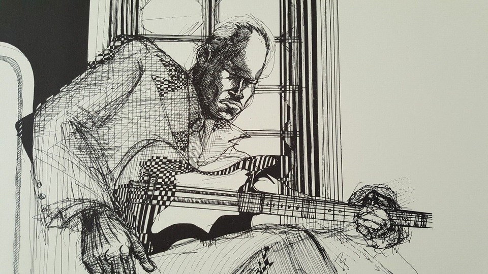 VERY NICE 1982 Peter M. DuFore Print - "GOSPEL RHYTHMS" - '82 - 64/200 ...