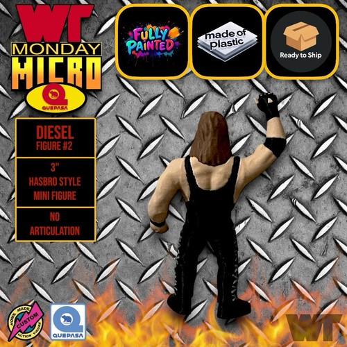 DIESEL 3” WT Monday Micro WWF Hasbro Style Mini Figure WWE WCW | eBay