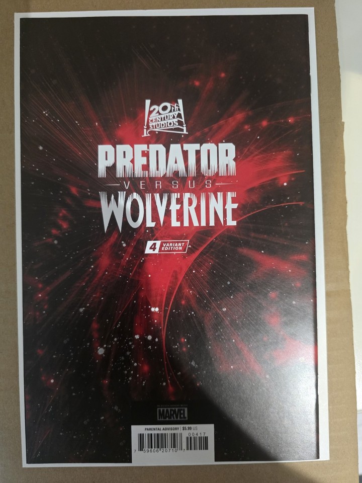 Predator vs Wolverine #4 Sienkiewicz 1:100 Virgin Variant NM+ / Mint ...