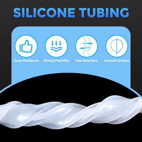 Silicone Tubing,6mm ID x 8mm OD Silicon Tube Silicone Hose-20ft Length ...
