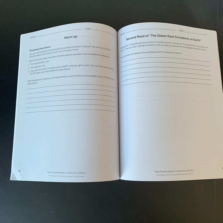 Amplify Science Grade 7 Workbook Home School Earth Science Chemistry ...