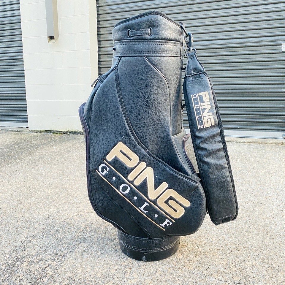 PING STAFF CART GOLF CLUB BAG 6 WAY DIVIDER w/ Rain Cover - Black ...