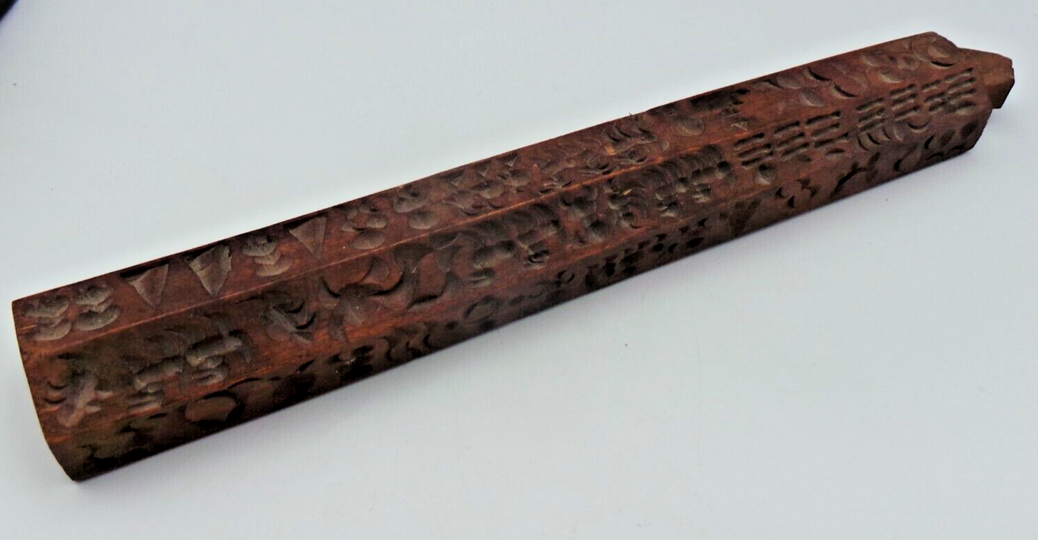 Antique Handmade Tibetan wood CARVED Torma Tsampa Sampar Mold Nepal ...