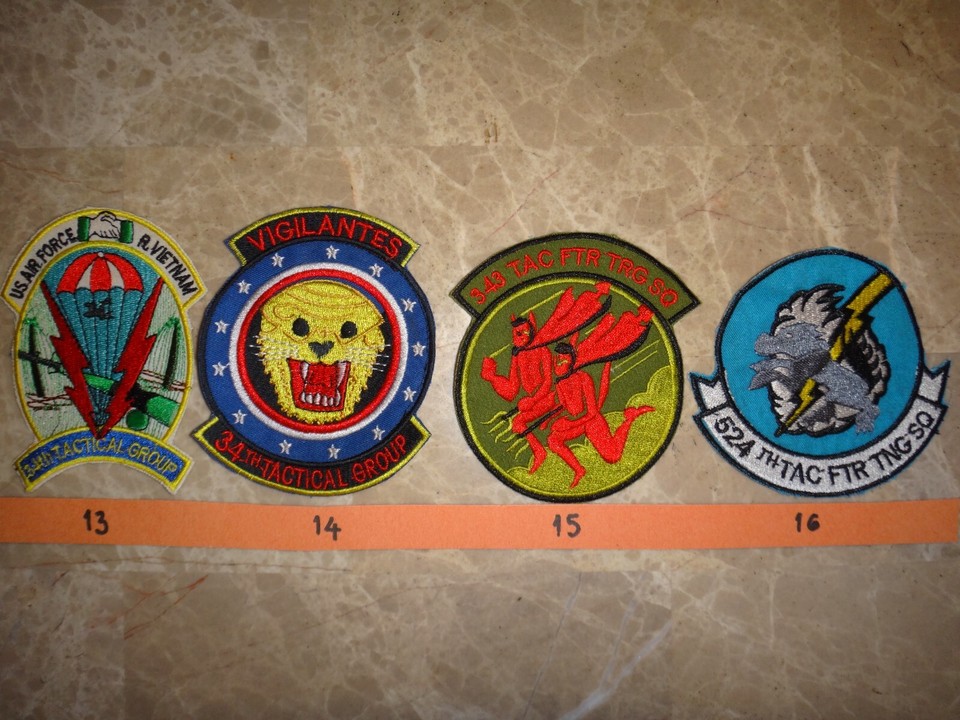 16 US Air Force TFS, TRS, FIS, TG, and TFTS Patches @ $10/each patch | eBay