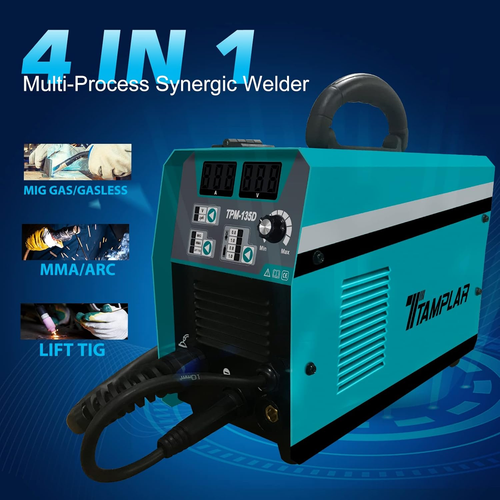MIG Welder - 135AMP 110V&220V Dual Voltage 4 in 1 Flux Mig/Solid Wire ...