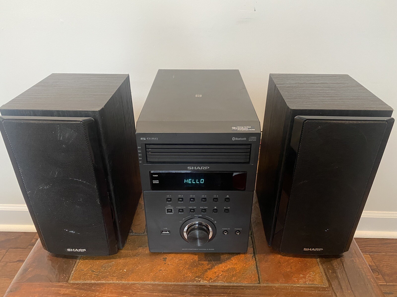 Sharp XL-BH250 5-Disc Micro Shelf Speaker System, Bluetooth, Black | eBay