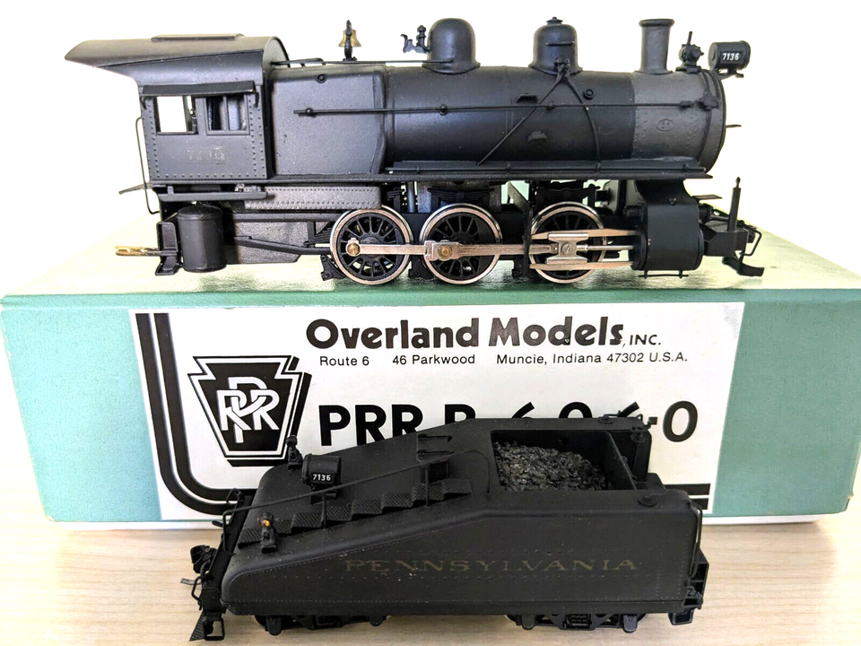 L@@@K! OVERLAND BRASS PRR CLASS B-6 0-6-0 HO *CUSTOM-PAINT *HEADLAMP ...
