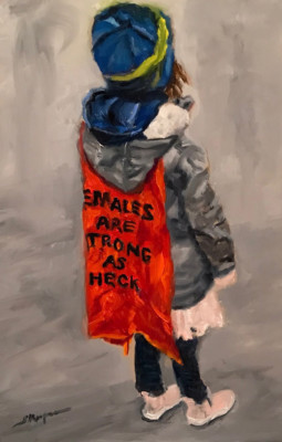 Females Are Strong As Heck (8.3 x 5.3) -- Giclee Print by Shelley ...