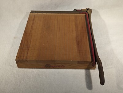 Vintage Ingento No 4 Paper Cutter Wooden 12” by 12" Ideal School Supply ...