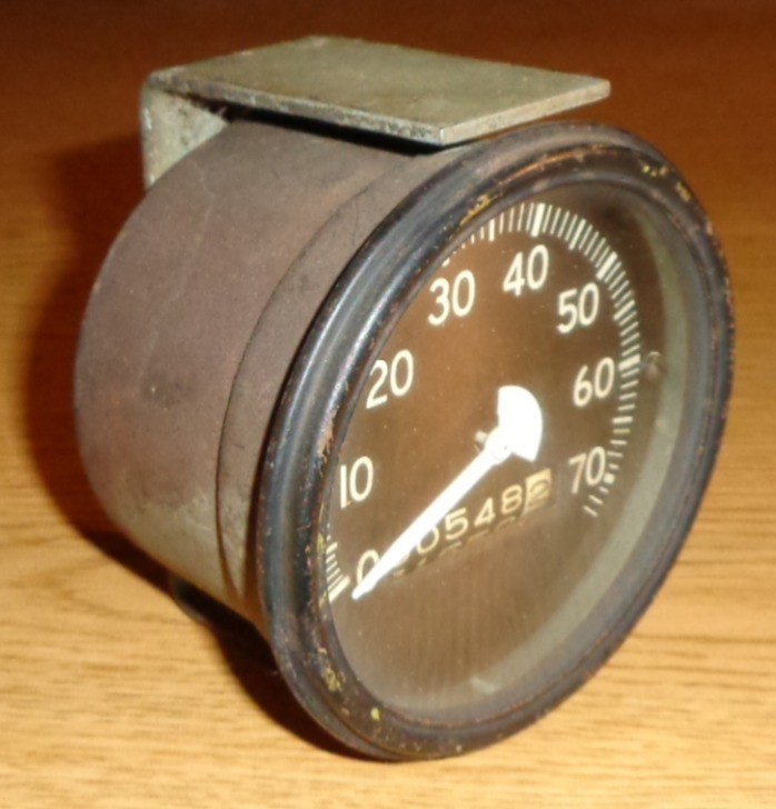 Willys Jeep Speedometer from a 1947 CJ2A Original equipment w/bracket ...
