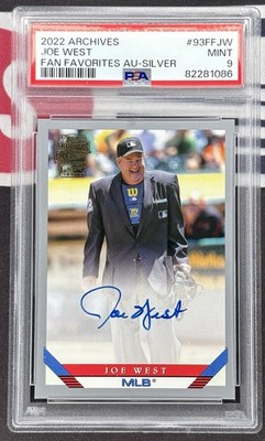 Joe West 2022 Topps Archives Fan Favorites SP Auto Card MLB Umpire PSA ...