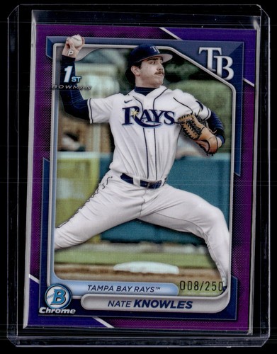 2024 Bowman Draft #BDC-153 Nate Knowles Chrome Purple Refractor #/250 ...