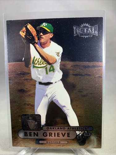 BASEBALL CARD FLEER METAL UNIVERSE 1998 OAKLAND ATHLETICS BEN GRIEVE ...
