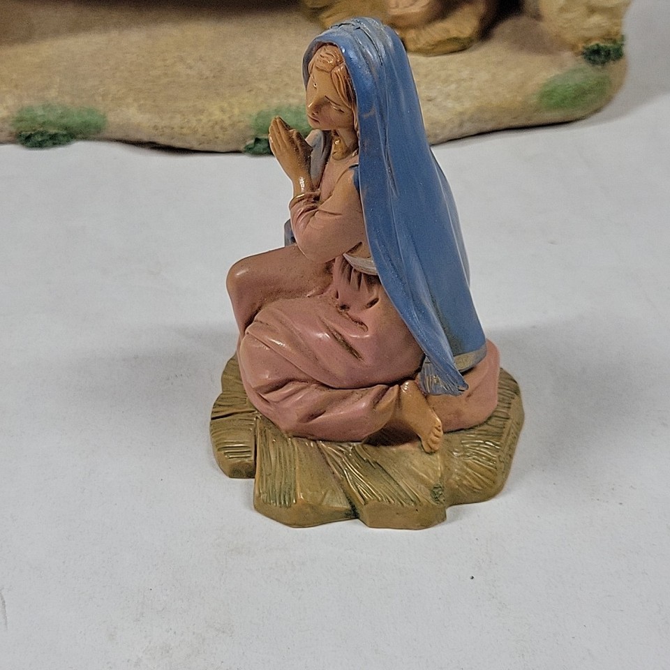 Fontanini Stone Grotto Cave Nativity Creche Set Holy Family Light 5 ...