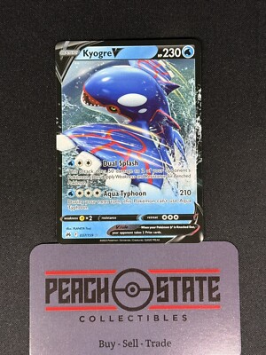 Kyogre V 037/159 Crown Zenith Ultra Rare Holo Pokemon TCG Card Near ...