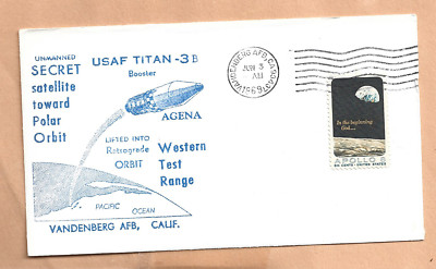 USAF TITAN 3B AGENA RETROGRADE ORBIT JUN3,1969 VAFB SWANSON SPACE COVER ...