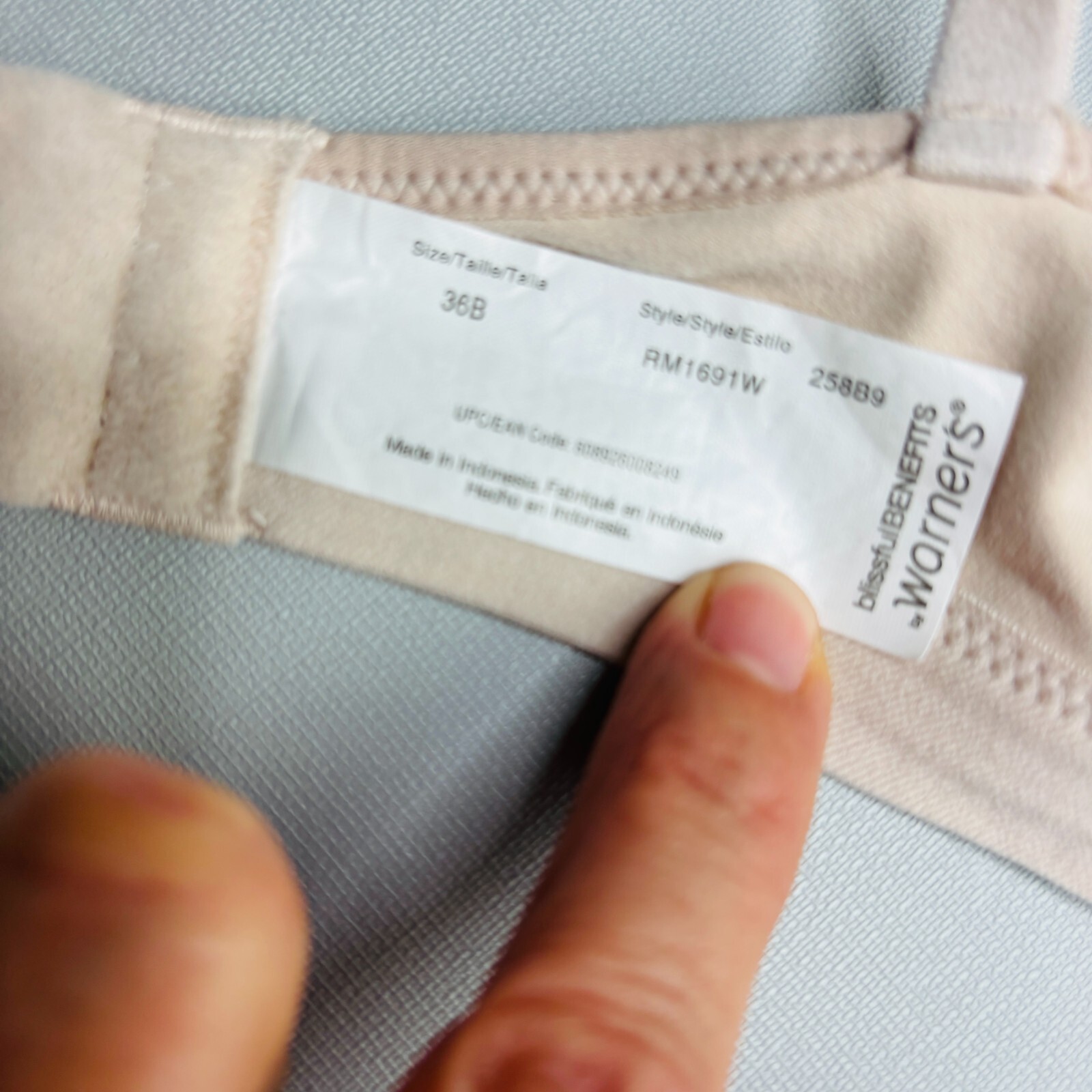 Warners Bra 36B Wire Free Padded Cups Adjustable Straps Style 1691 | eBay