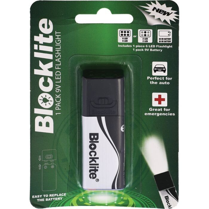 Nine Volt Battery Flashlight 9 Volt LED Flashlight Ultra Bright