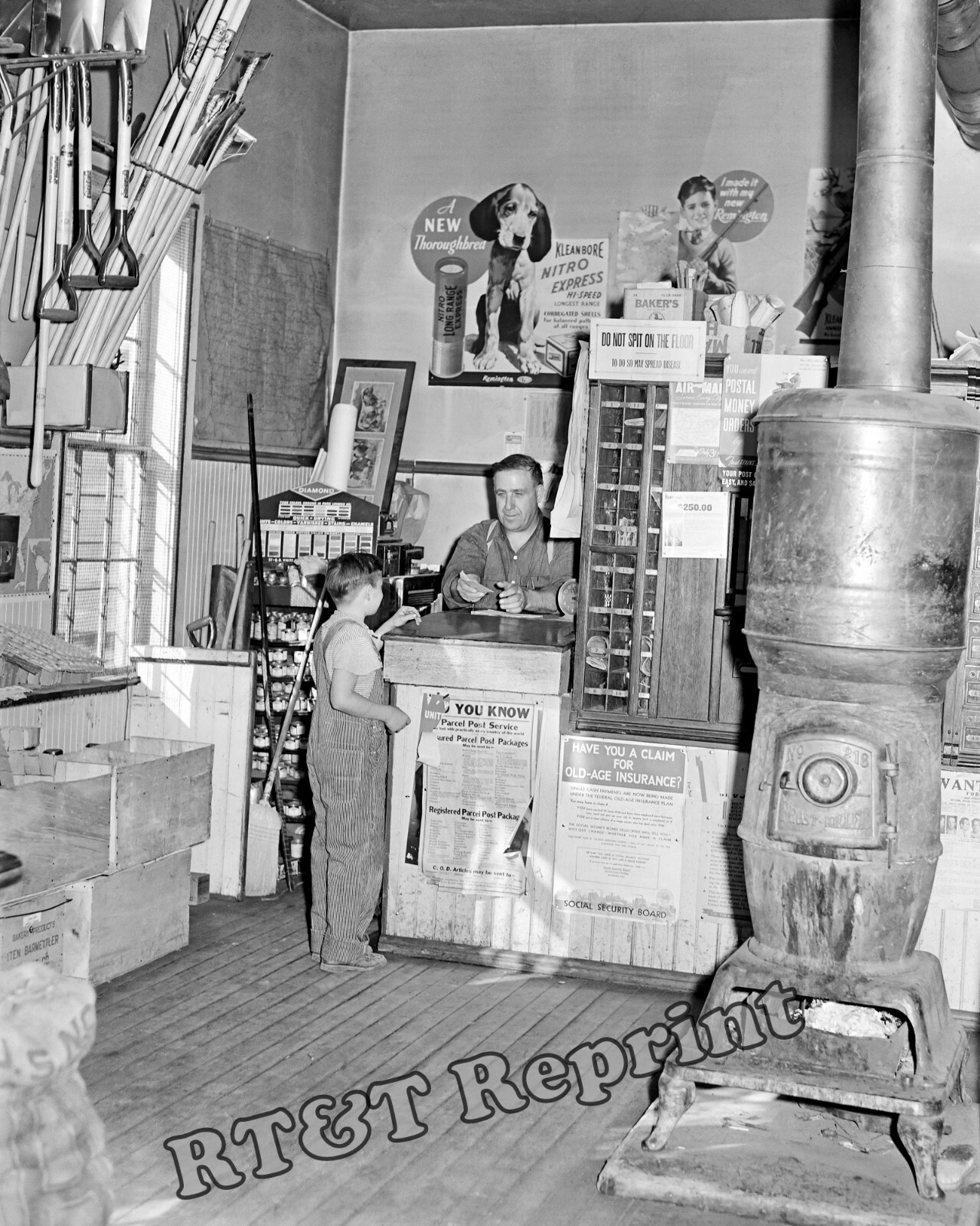 Photograph Vintage Post Office & General Store Lamoille Iowa Year 1939 ...