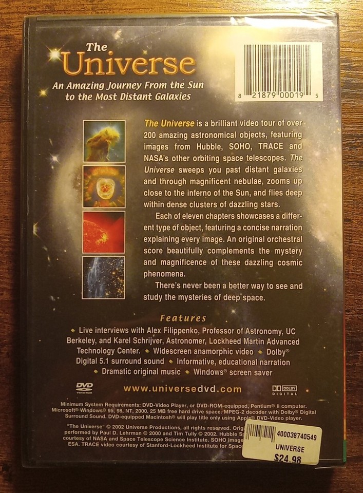 The Universe DVD 2002 Tim Tully Widescreen Documentary Factory Sealed Ships Free | eBay