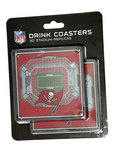 Tampa Bay Buccaneers NFL Football Stadium Coaster Set - Two 3D Drink ...