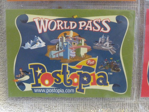 2000 Post Cereal Postopia Baseball World Pass Game Card Green Mint ...