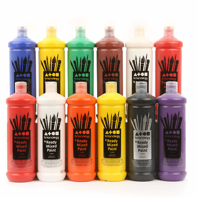 Ready Mix Poster Paint 18 Colours 600ml 5 litre Bottles Bulk School for ...
