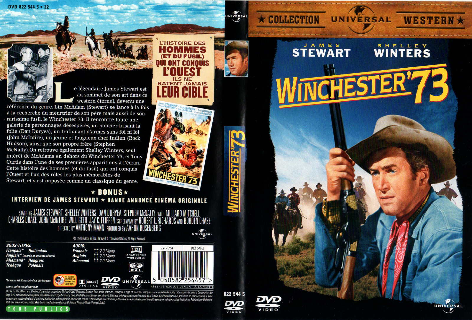 DVD - WINCHESTER 73 - James Stewart, Shelley Winters, Dan Duryea ...