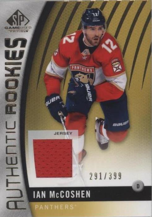 2017-18 SP Game Used - Authentic Rookies Ian McCoshen #158 Gold Jersey ...