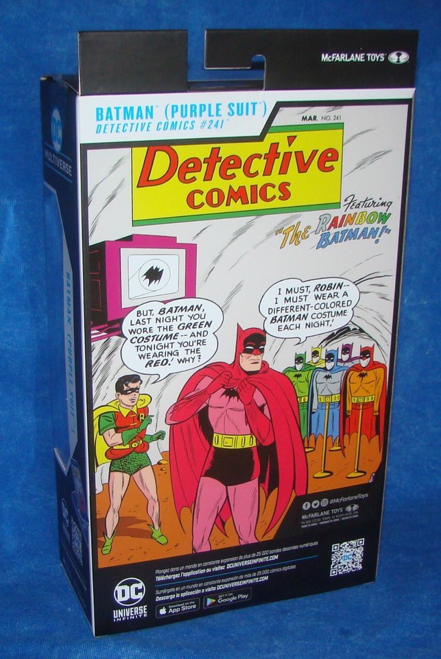 McFarlane PURPLE SUIT Batman Red Platinum Edition Figure Rainbow ...