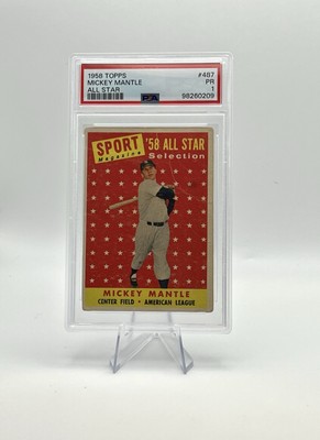 1958 Topps ALL-STAR SET Mickey Mantle, Mays, Williams, Aaron, NEW PSA ...