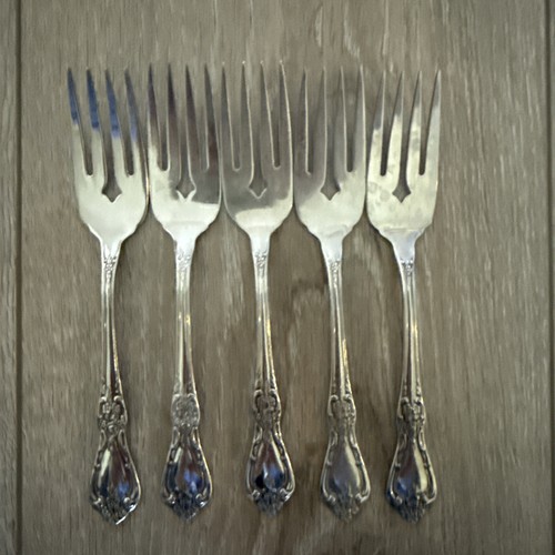5 Oneida HH KENNETT SQUARE Stainless SALAD FORKS Distinction Deluxe | eBay
