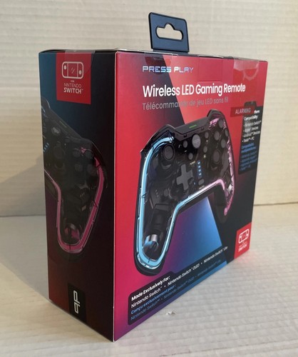 Nintendo Switch Control Press Play Wireless LED Gaming Remote- Dark ...