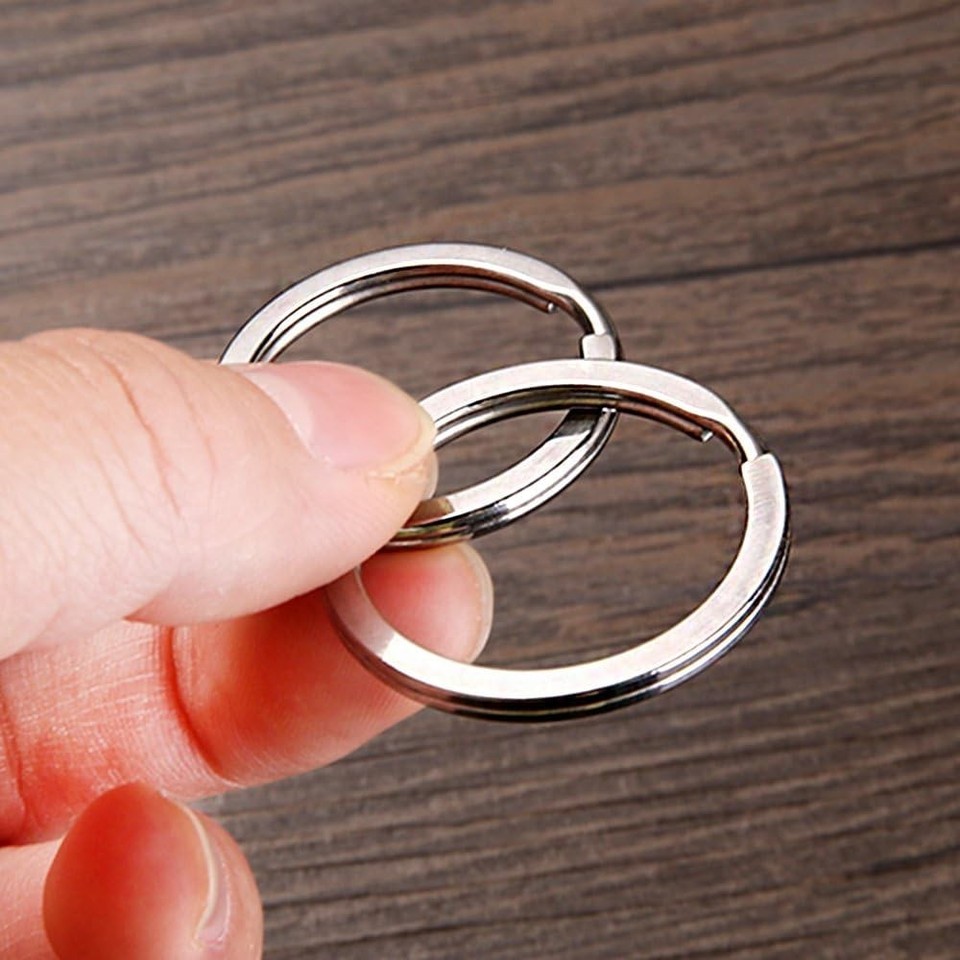Polished Silver 60 Pcs Metal Keychain Rings - Key Organizers with Snap ...
