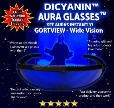 OFFICIAL DICYANIN AURA GLASSES WIDE auras ghost goggles evp emf hunting ...