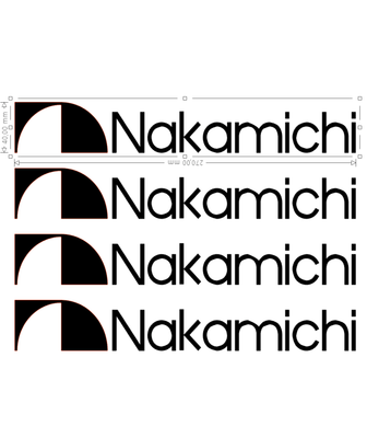 Pack of 4-nakamichi logo adhesive vinyl stickers decal | eBay