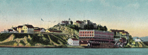 C1910 Alcatraz Island Prison Maximum Security SF Bay CA Color Vintage ...