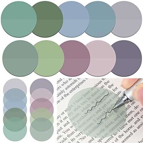 500 Sheets Transparent Sticky Notes Round Translucent Sticky 1.75 Inch ...