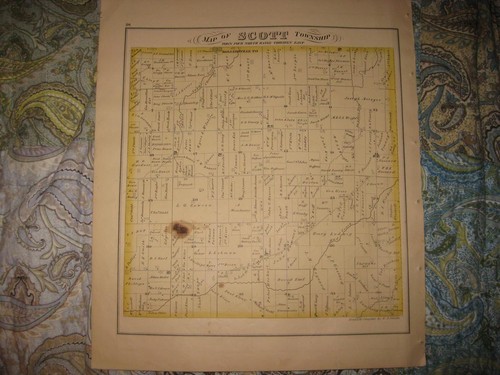 ANTIQUE 1874 SCOTT TOWNSHIP ROLLERSVILLE SANDUSKY COUNTY OHIO ...